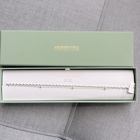Argento Vivo | Jewelry | New Argentine Vivo Sterling Silver Anklet | Poshmark